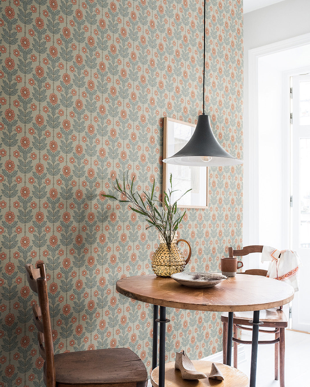 Midbec Wallpaper - Othilia 28006 - Coral – Summer Gray