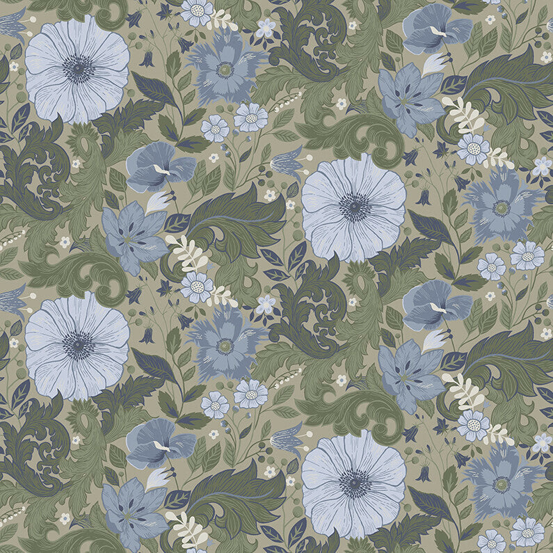 Midbec Wallpaper - Victor Garden - Blue / Green 13134 – Summer Gray